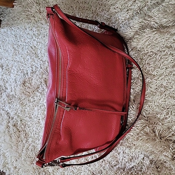 Sanctuary | Bags | Sanctuary Red Pebble Leather Crossbody Tote | Poshmark